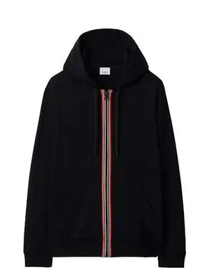 Burberry Hove Stripe Zip Hoodie - Black