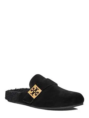 Tory Burch Mellow Shearling Mules - Perfect Black