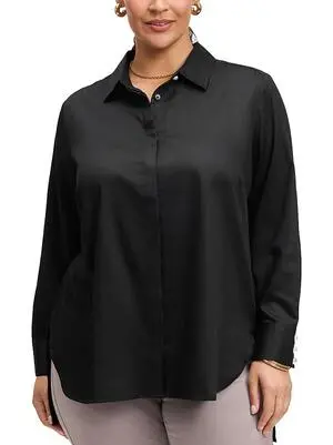 Foxcroft Long Sleeve Matte Shirt Black