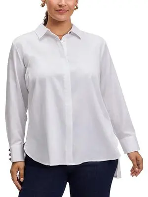 Foxcroft Long Sleeve Matte Shirt White
