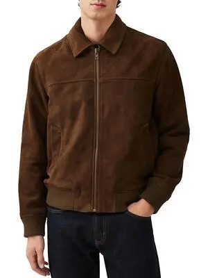 Rodd & Gunn Redvale Zip Front Suede Jacket - Pecan