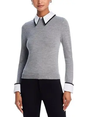Alice + Olivia Porla Sweater - Medium Heather Grey