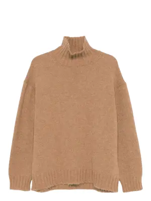 JIL SANDER High-neck Sweater - Brown
