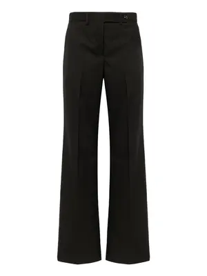 Paul Smith Pressed-crease Wool Trousers - Black