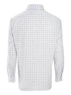 LUIGI BORRELLI Checked Shirt - Grey