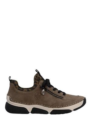 RIEKER Angela Sneaker Wood/leo-braun