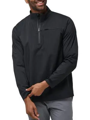 Travis Mathew On Course Quarter Zip Pullover - Black