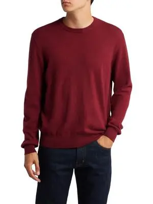 Lorenzo Uomo Lorenzo Uomo Merino Wool And Cashmere Crewneck Sweater Cherry