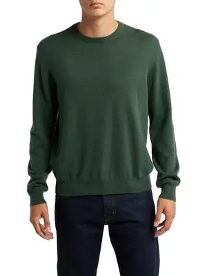Lorenzo Uomo Merino Wool And Cashmere Crewneck Sweater - Kale