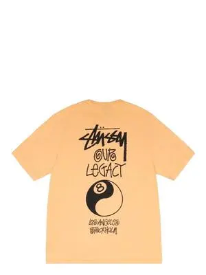 StÜssy X Our Legacy Work Shop 8 Ball Yin Yang Pigment Dyed Tee Shirt - Peach