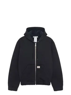 StÜssy X Our Legacy Work Shop Scuba Zip Hoodie - Black Scuba