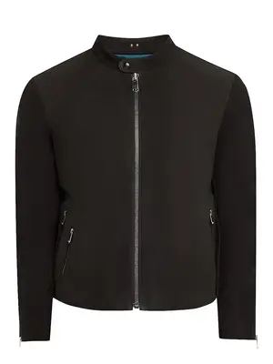 SAVAS Leather Racer Jacket - Black