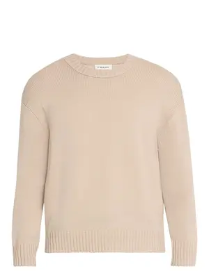 FRAME FRAME Wool-Cashmere Crewneck Sweater Grey Beige