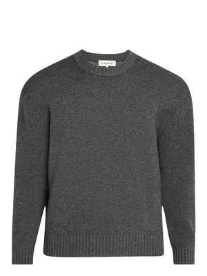 FRAME FRAME Wool-Cashmere Crewneck Sweater Light Grey Melange