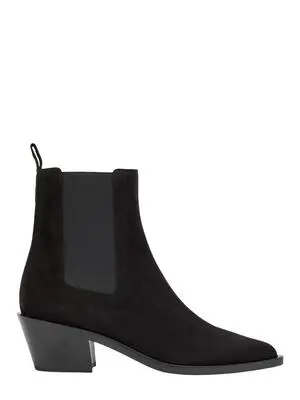 GIANVITO ROSSI Wylie Suede Chelsea Booties - Black
