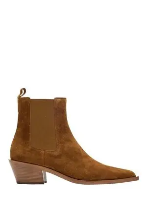 GIANVITO ROSSI Gianvito Rossi Wylie Suede Chelsea Booties Brown
