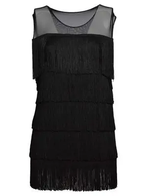 Norma Kamali Fringe Dress - Nero