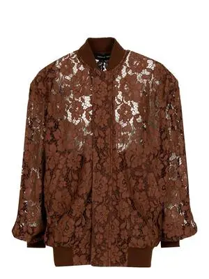 Federica Tosi Lace Bomber Jacket - Cioccolato