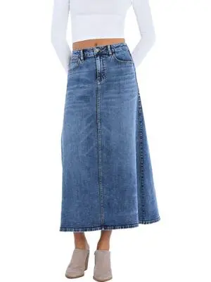 WASH LAB DENIM Remi Maxi Skirt - Remi Blue