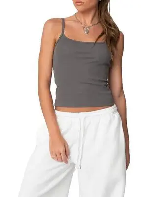 EDIKTED Deanna Cotton Tank - Gray