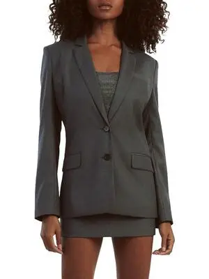 Bardot Maika Fitted Blazer - Dark Grey