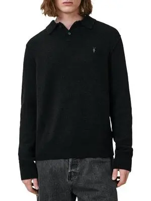 ALLSAINTS Statten Polo Sweater - Black