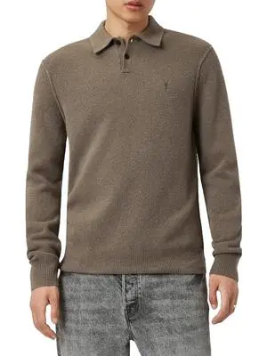 ALLSAINTS Statten Polo Sweater - Dusky Green