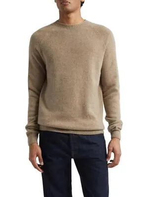 Sunspel Lambswool Crewneck Sweater - Sandstone