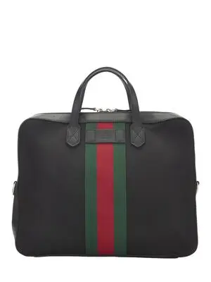 Gucci Techno Canvas Web Briefcase - Black
