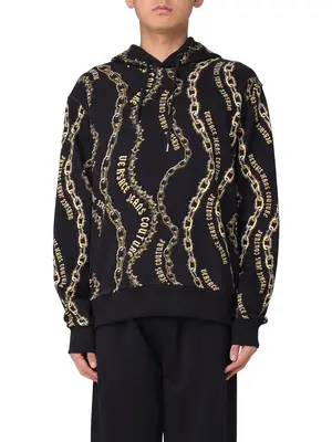 Versace Chain Print Hoodie - Black