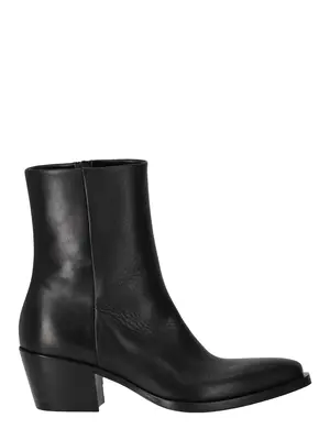 STRATEGIA Heeled Ankle Boot - Black