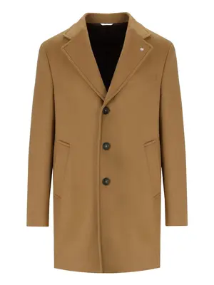 MANUEL RITZ Single-breasted Coat - Beige