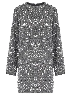 Elisabetta Franchi Sequined Mini Dress - Grey