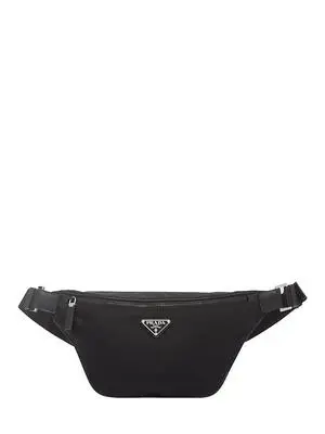 Prada Re-nylon And Saffiano Leather Belt Bag - Black