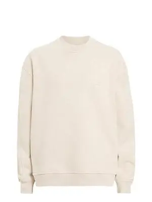 ALLSAINTS Haven Embroidered-logo Organic-cotton Sweatshirt - Feather Taupe