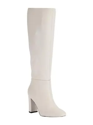 Karl Lagerfeld Paris Vani Knee High Boots - Soft White