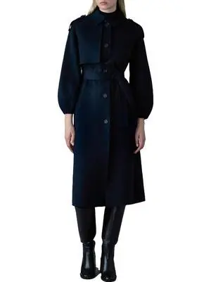 Mackage Mackage Ceyla Double-Face Wool Coat Navy