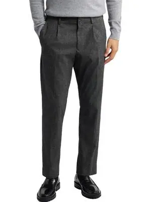 Nn07 Bill 1067 Pleated Dress Pants Black Heather