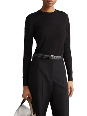 TOTEME Fine Crewneck Sweater Black