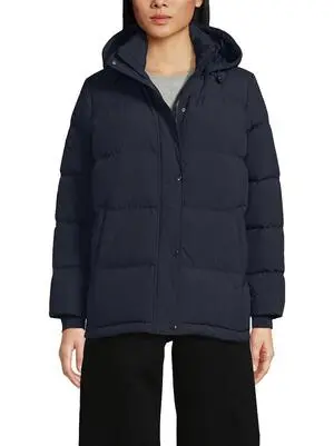LANDS' END Wide Channel 600 Down Puffer Jacket Dark Slate