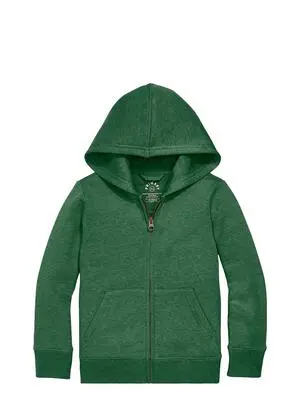 PRIMARY Cozy Fleece Zip Up Hoodie - Heather Evergreen