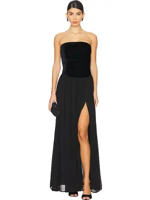 Tularosa Taylor Velvet Gown - Black