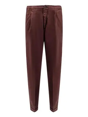 NUGNES 1920 Stretch Cotton Trousers - Brown