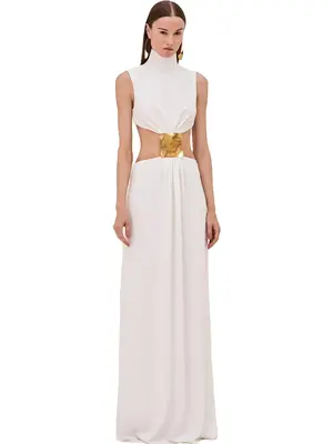 Alexis Prague Cut-Out Dress Neutral
