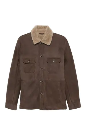 BARBA NAPOLI Suede Jacket - Brown
