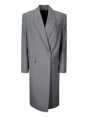 MUGLER Virgin Wool Coat - Grey