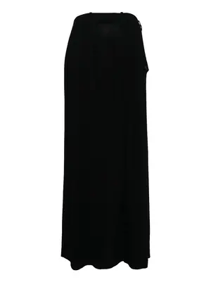 PUSHBUTTON Pleated A-line Skirt - Black