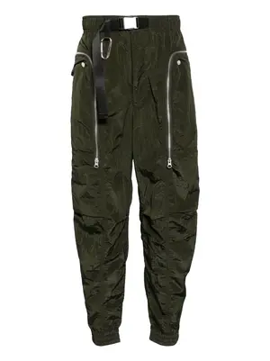 SPOONYARD Belted Tapered Trousers - Green
