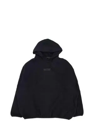 Fear Of God Front Logo Patch Panelled Hoodie - Black