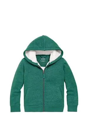 PRIMARY Teddy Fleece-lined Zip Hoodie - Heather Spruce